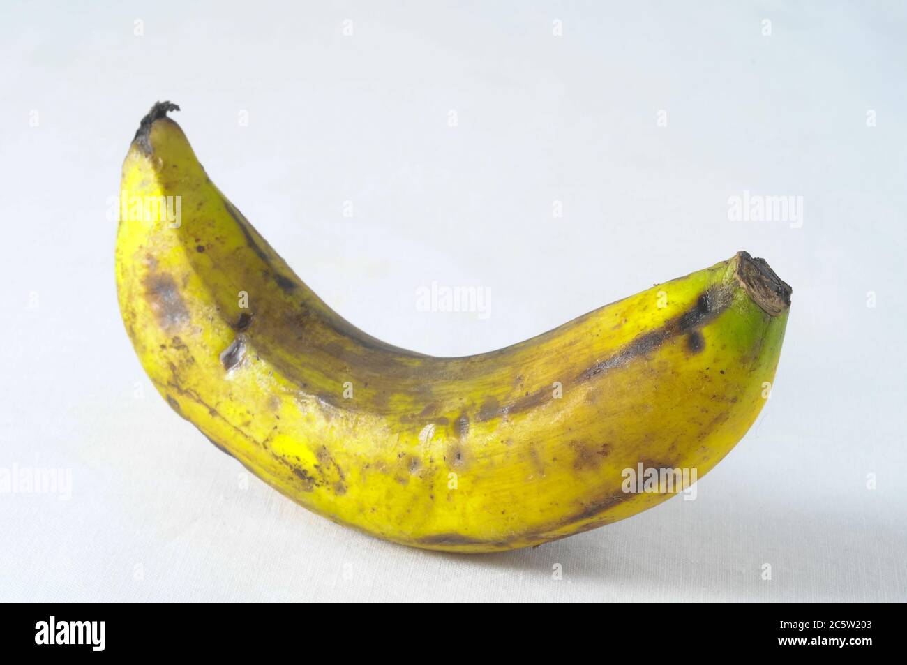Very Ripe Healthy Banana on a White Background Stock Photo - Alamy