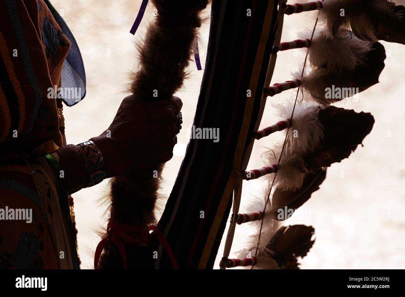 First Nations Elder holding the Eagle Staff at the Grand Entrance ...