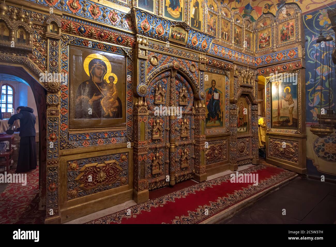 Moscow, Russia. Interior of Saint Basil's Cathedral or Vasily the ...