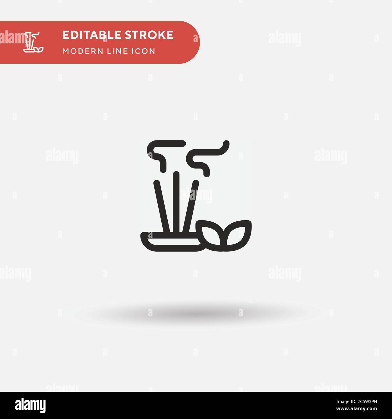 Incense Simple vector icon. Illustration symbol design template for web ...