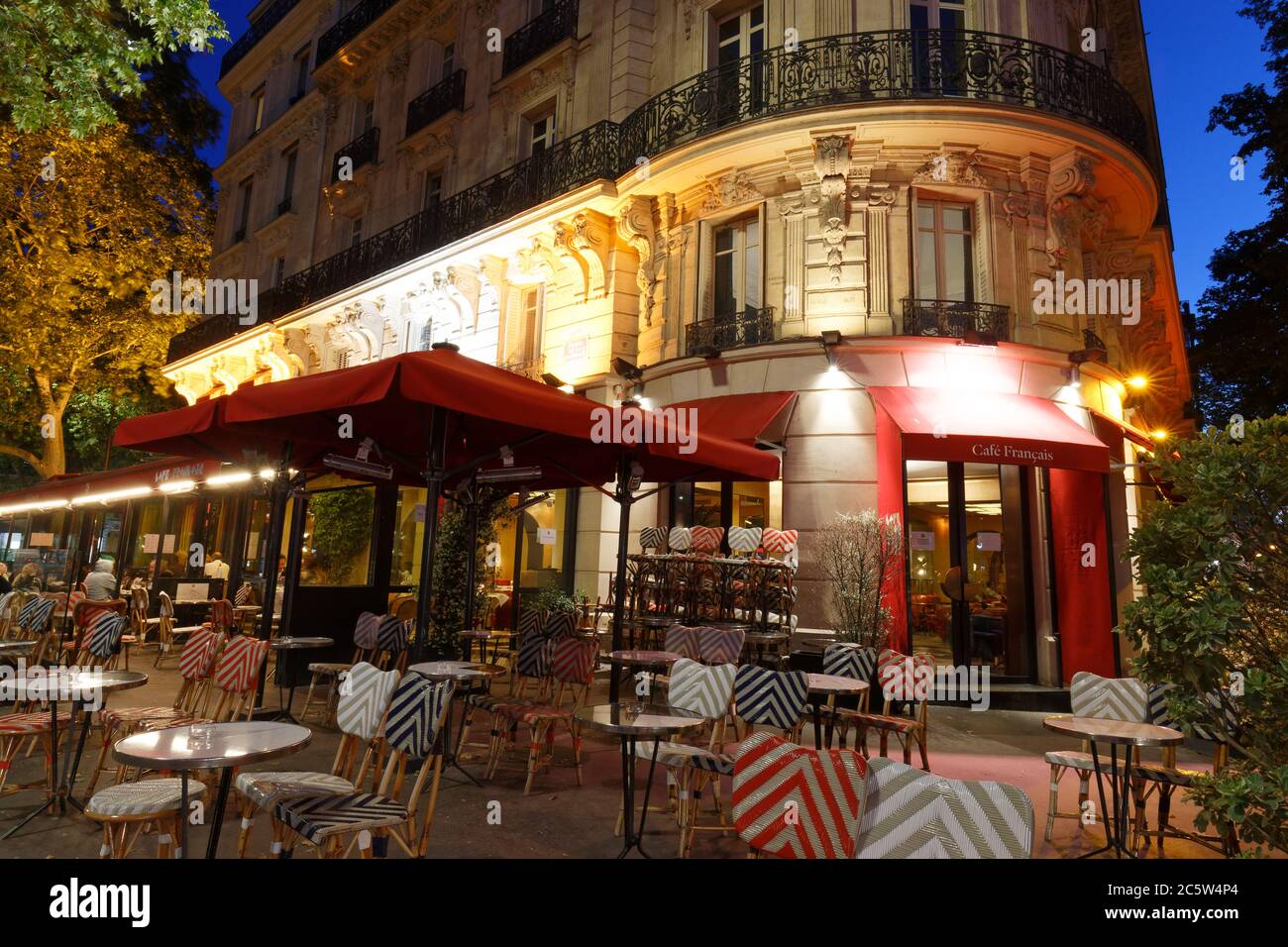 PARIS - June 29 , 2020 : The traditional French cafe located at ...