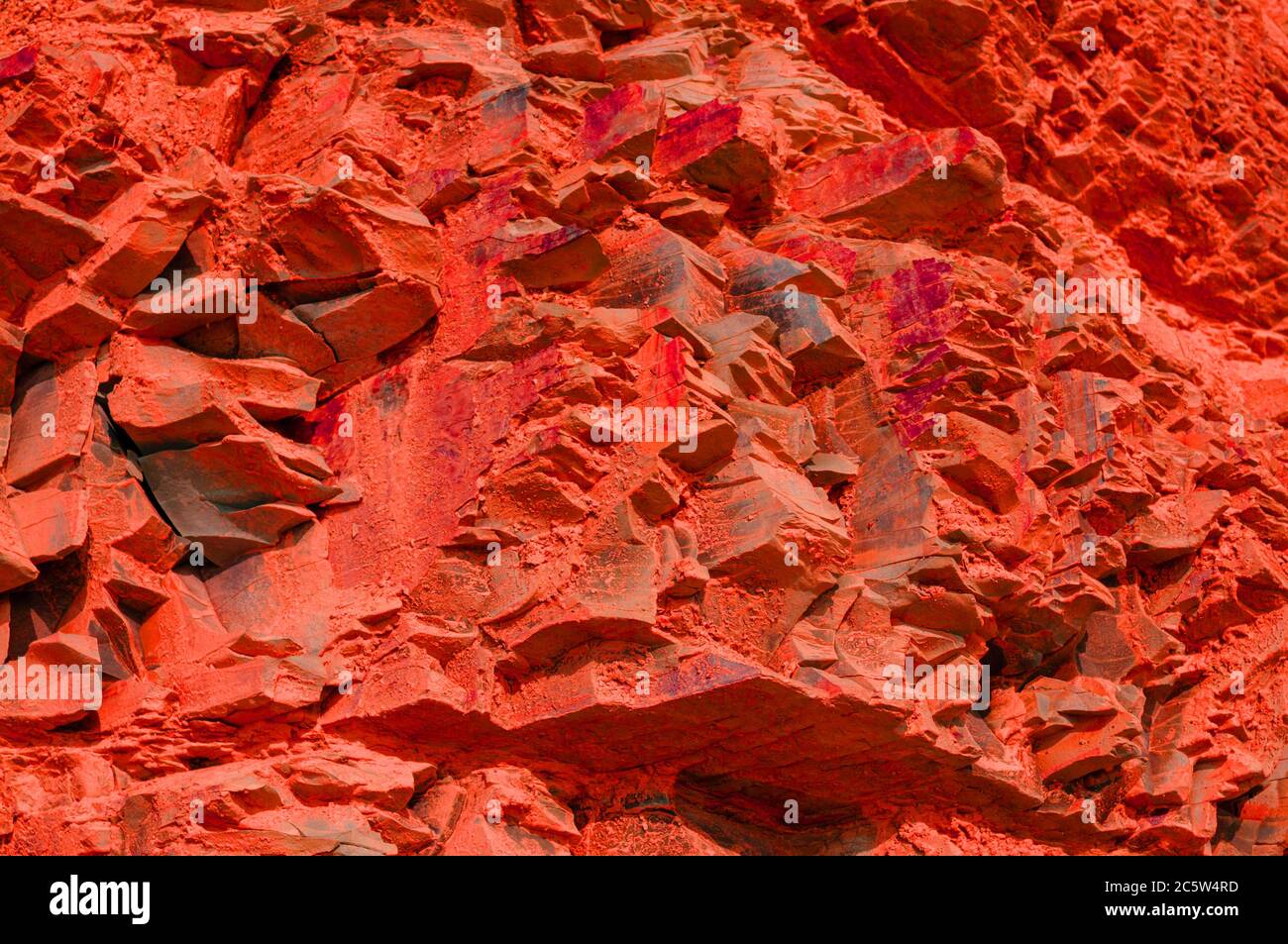 Surface with a texture of red Martian stone. Designer background for ...