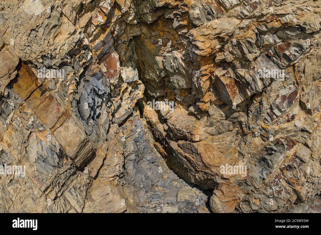 Texture of a dark yellow granite stone or background for design ...