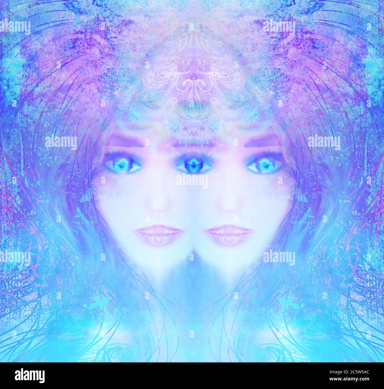 Woman with third eye, psychic supernatural senses Stock Photo - Alamy