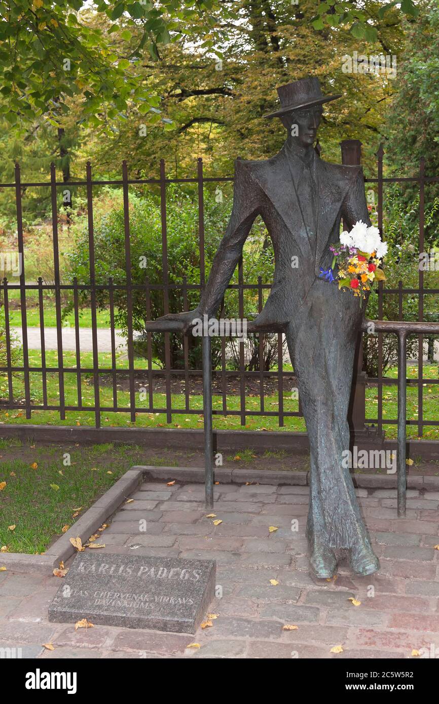 Statue of Karlis Padegs, Riga, Latvia Stock Photo - Alamy