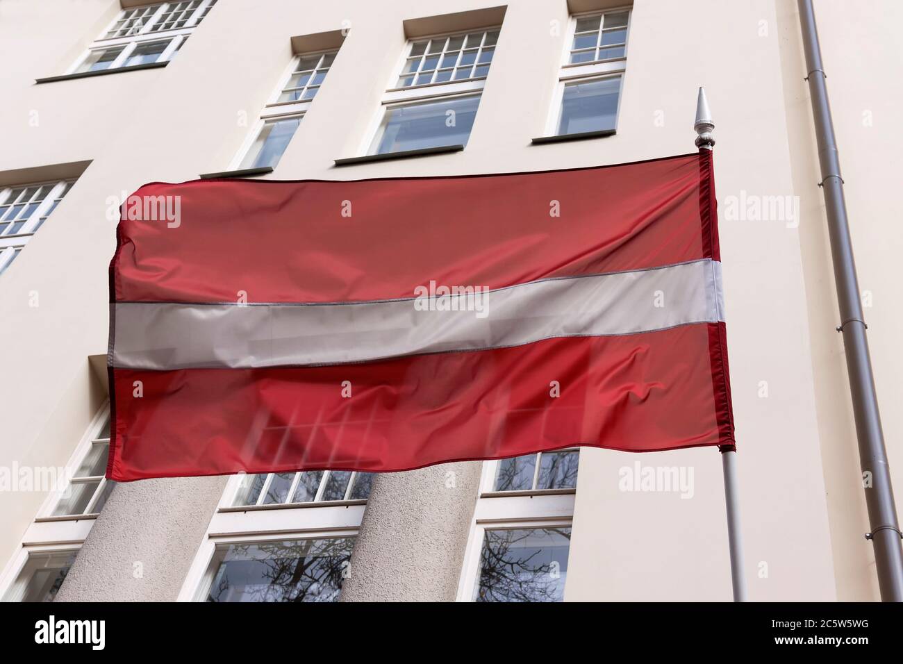 Flag of Latvia, Riga Stock Photo - Alamy