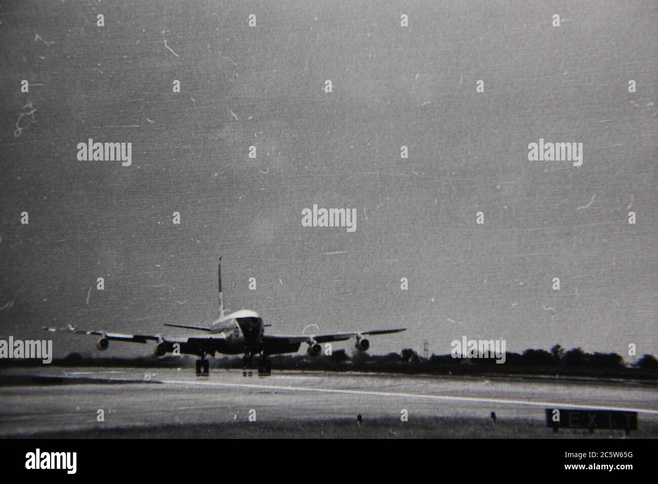Fine 70s vintage black and white lifestyle photography of a huge jumbo ...