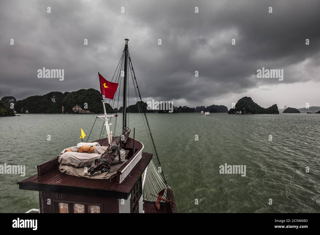 Stormy Ha Long Bay in Vietnam Stock Photo - Alamy