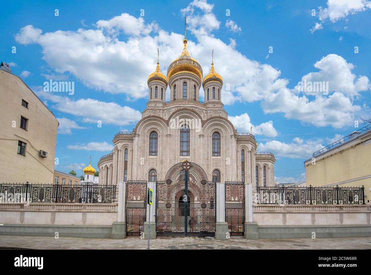 Moscow, Russia. Sretensky Monastery, a christian orthodox church. New ...