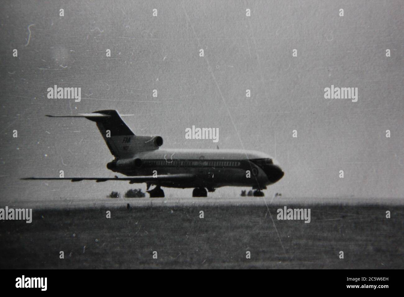 Fine 70s vintage black and white lifestyle photography of a huge jumbo ...
