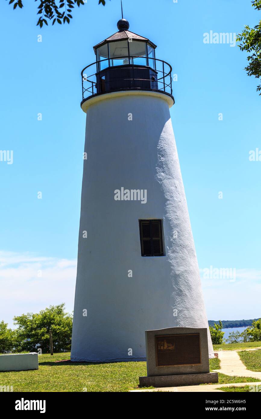 North East, MD, USA - June 29, 2011: The Turkey Point Light is a ...