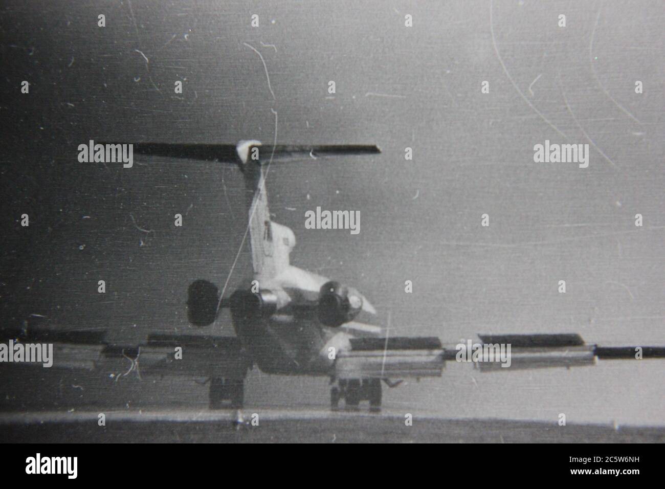 Fine 70s vintage black and white lifestyle photography of a huge jumbo ...