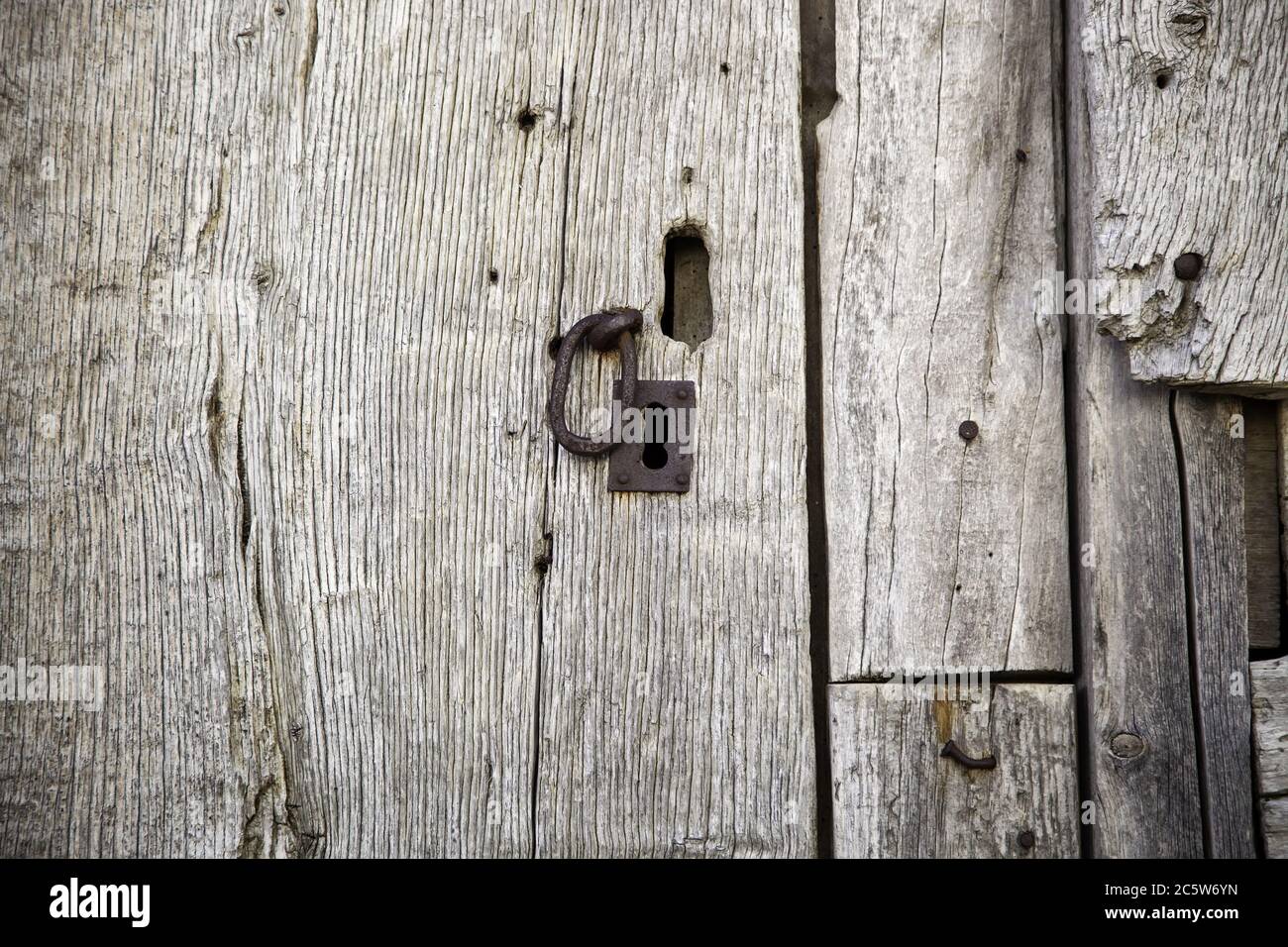 Old broken wooden door, wood texture detail Stock Photo - Alamy