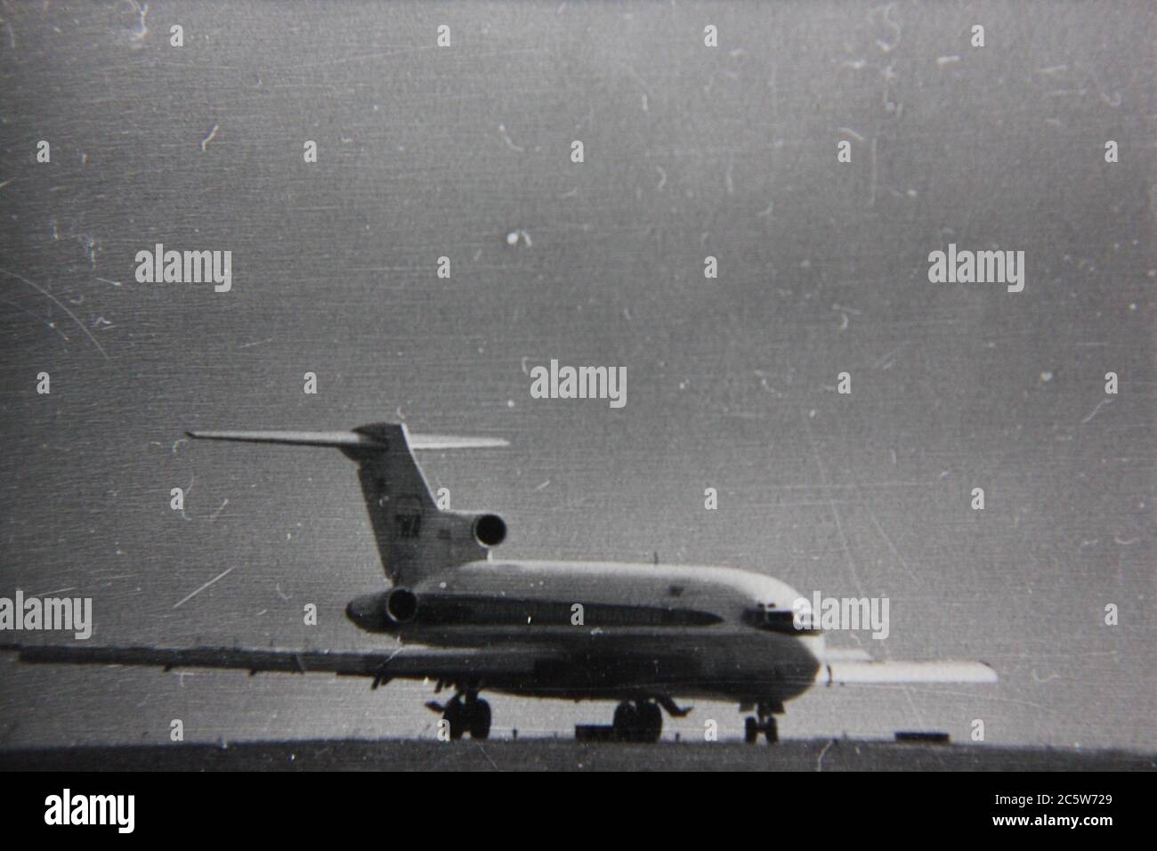 Fine 70s vintage black and white lifestyle photography of a huge jumbo ...