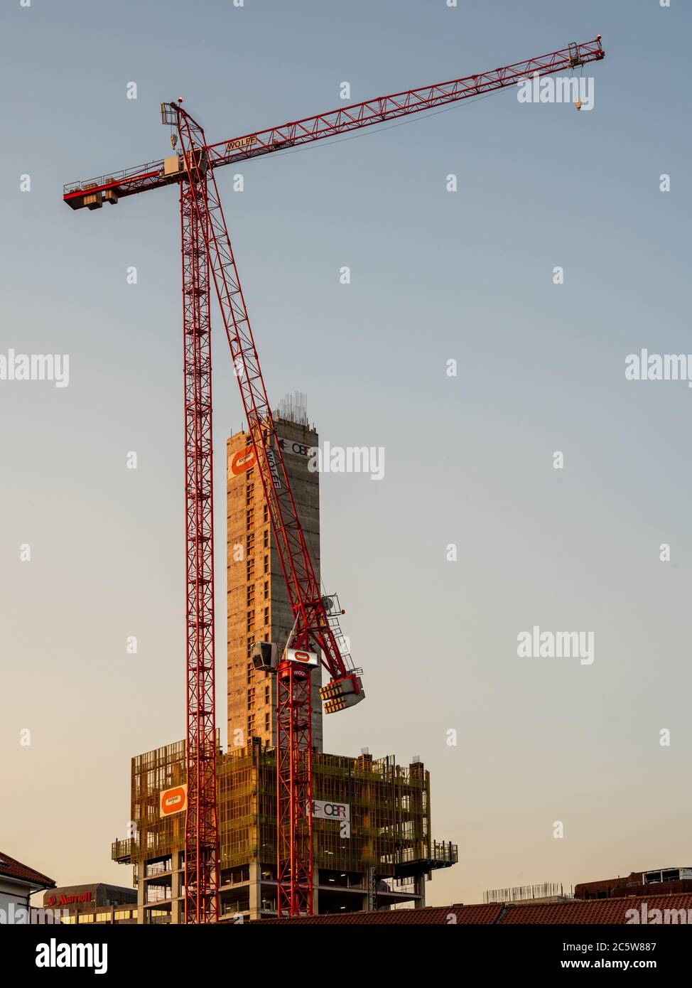 The concrete core of Caste Park View, a new high rise apartment ...