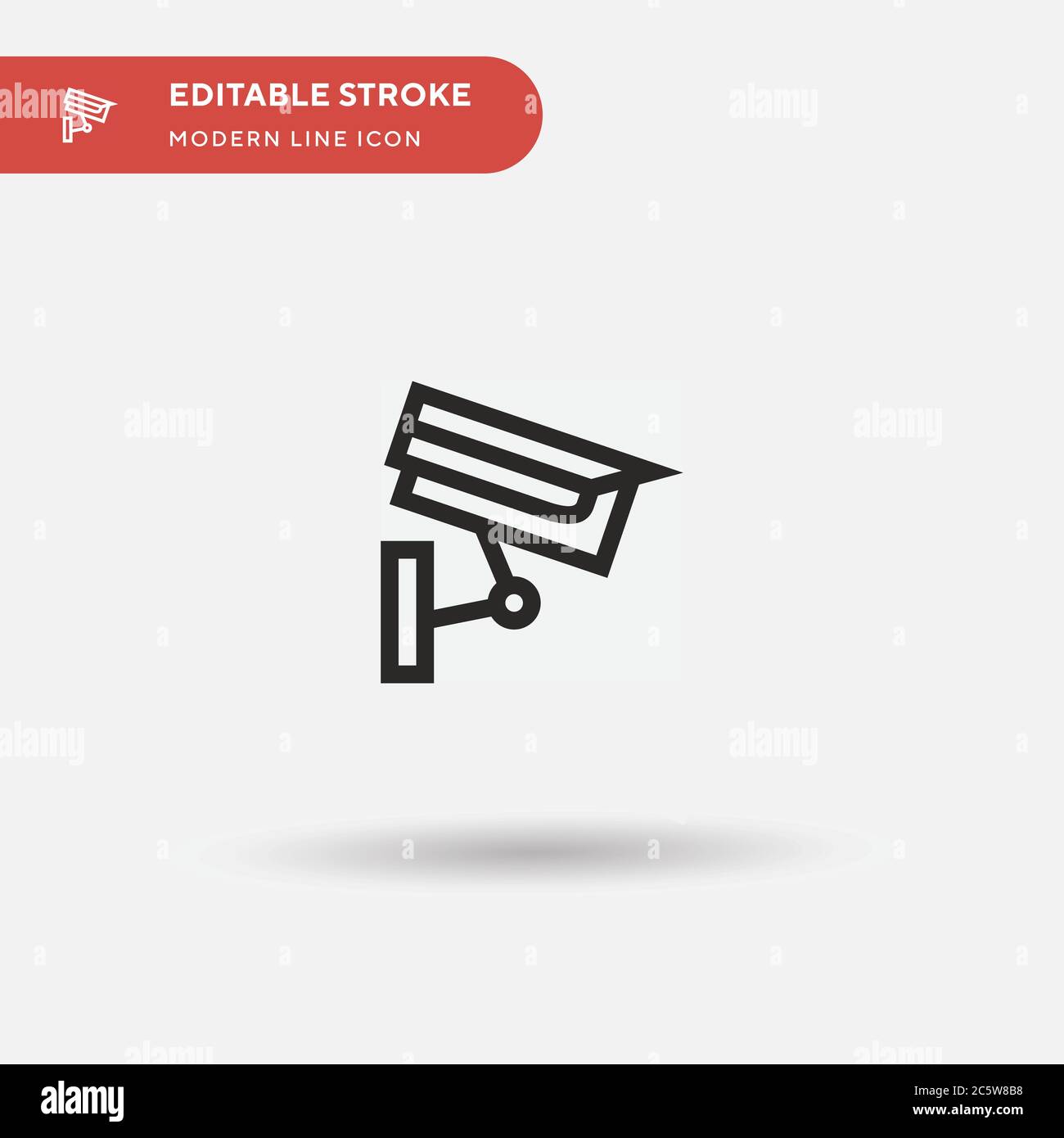 Cctv Simple vector icon. Illustration symbol design template for web ...