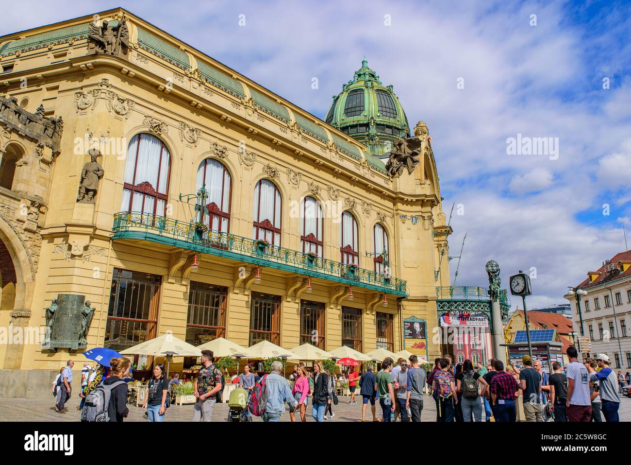 Municipal House, a concert venue in Prague, Czech Republic Stock Photo ...