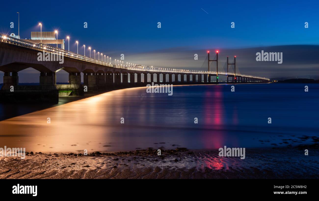The Second Severn Crossing bridge carrying the M4 motorway between ...