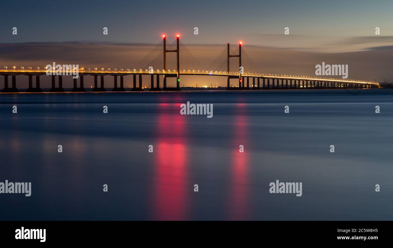 The Second Severn Crossing bridge carrying the M4 motorway between ...