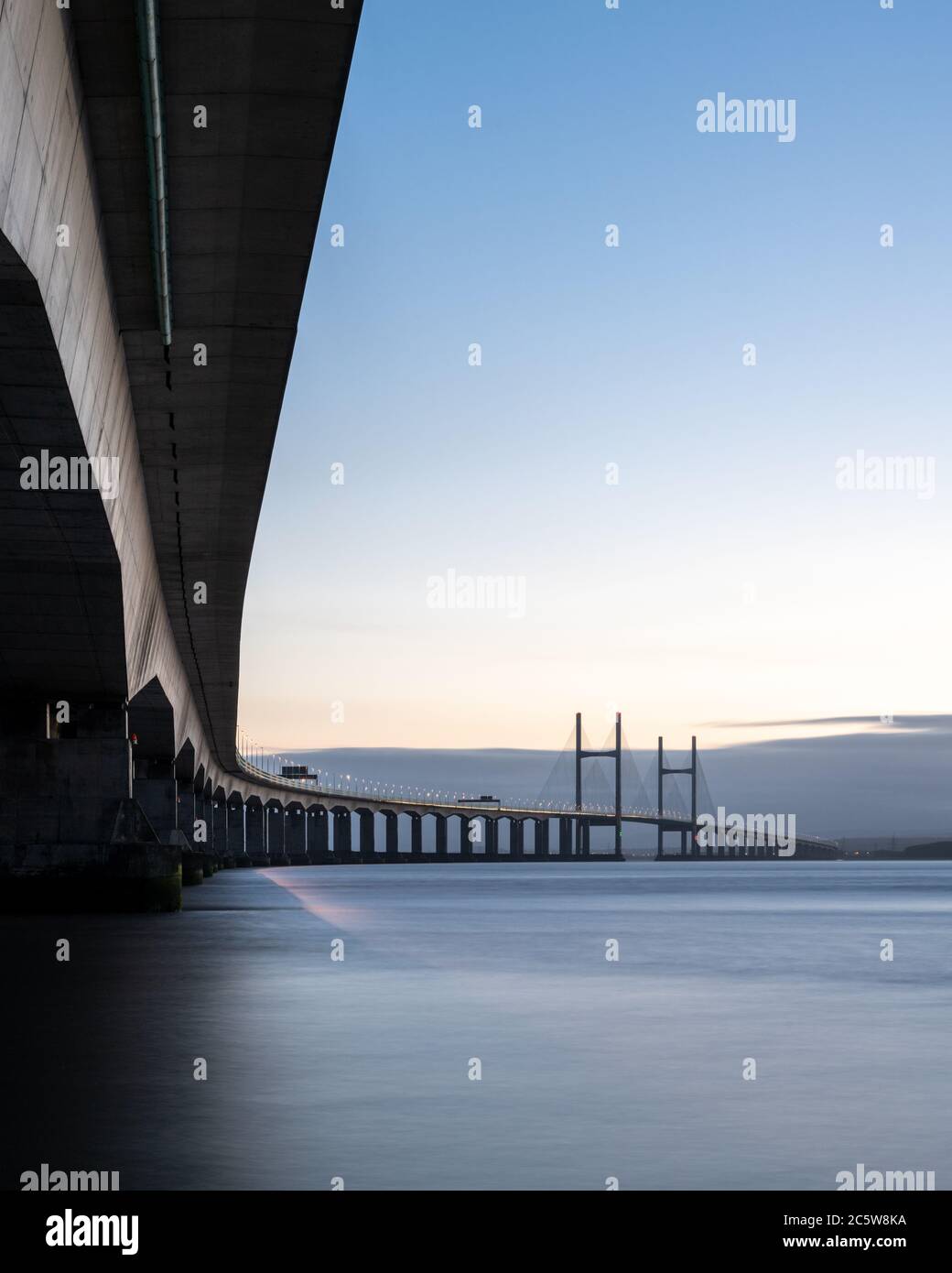 The Second Severn Crossing bridge carrying the M4 motorway between ...