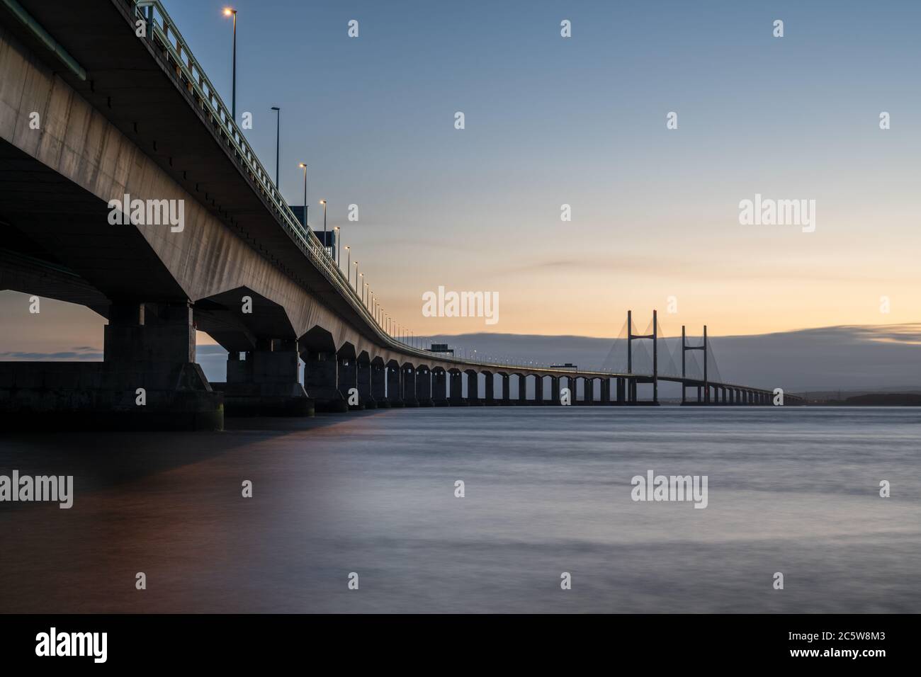 The Second Severn Crossing bridge carrying the M4 motorway between ...