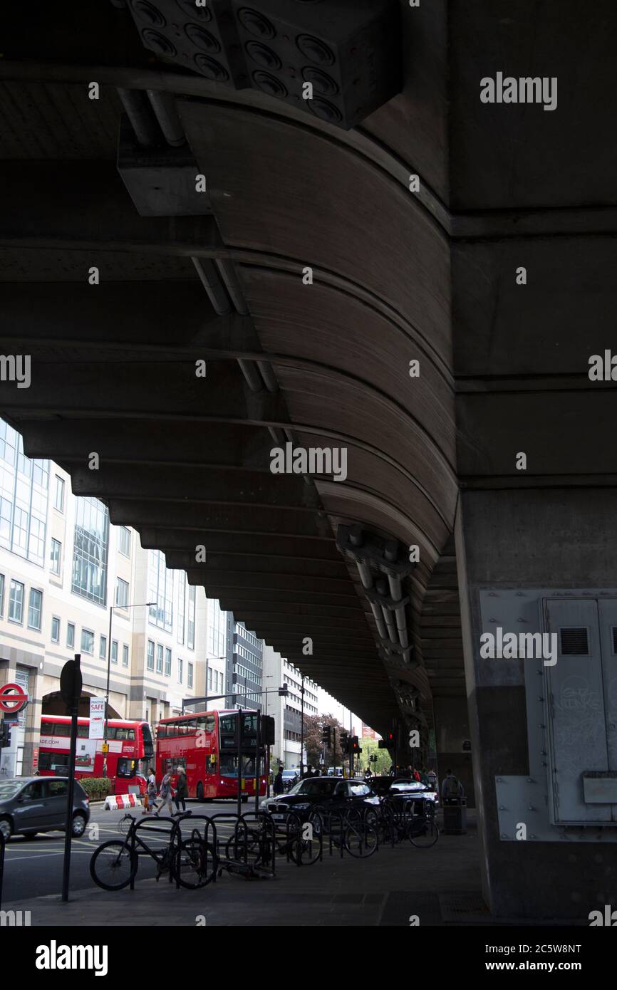 The Hammersmith flyover, an elevated roadway that carries the A4 ...