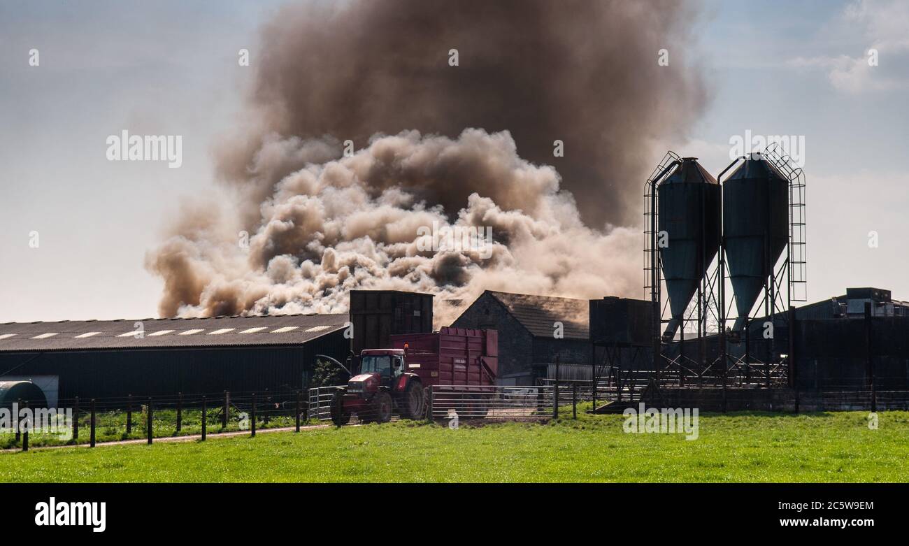 Smoke billows from fire in hi-res stock photography and images - Alamy
