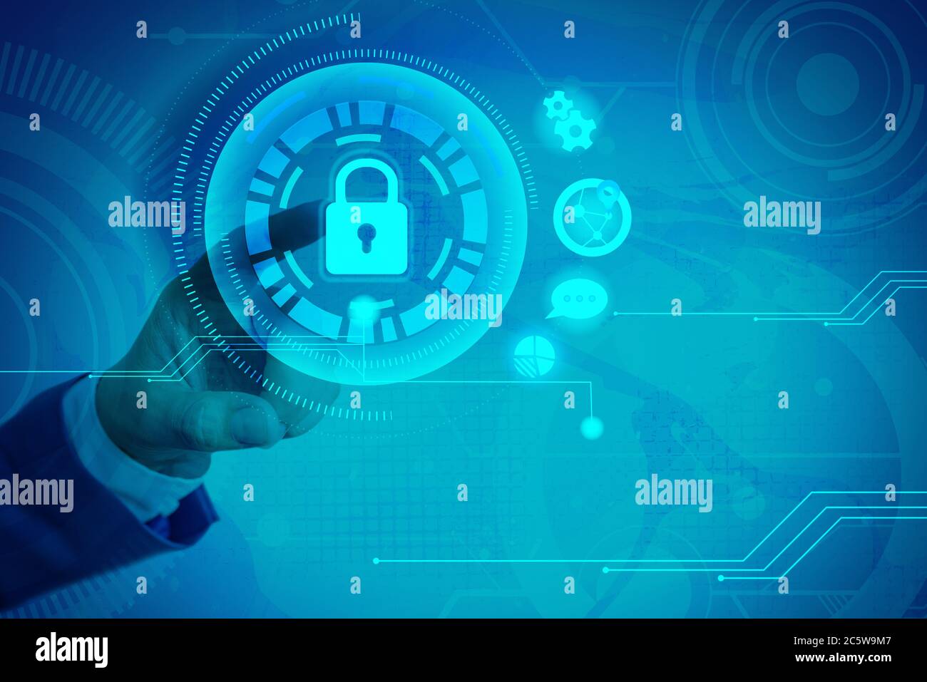 Graphics Padlock For Web Data Information Security Application System ...