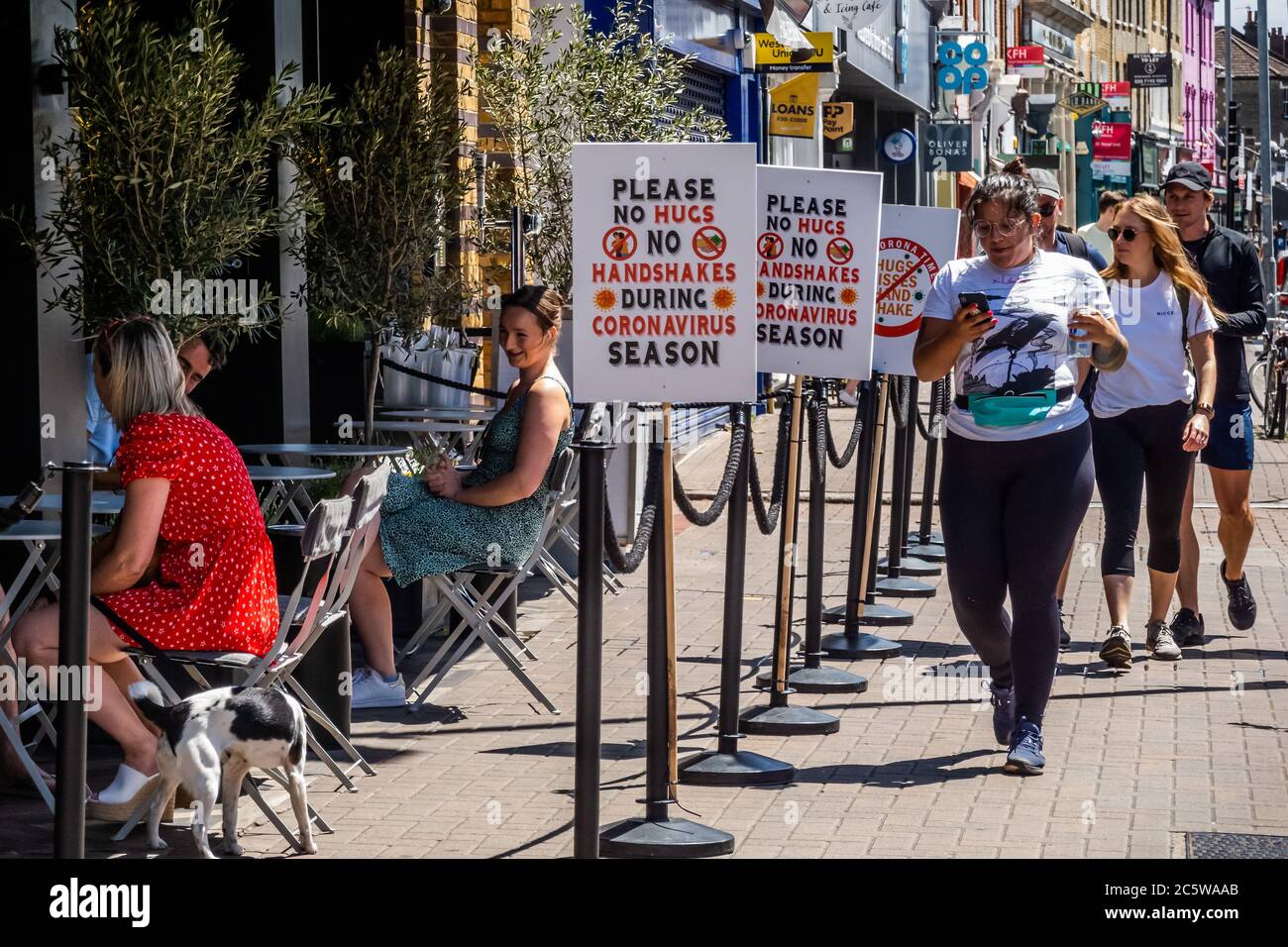 London, UK. 05th July, 2020. Archer Street re-opens with temeorature ...