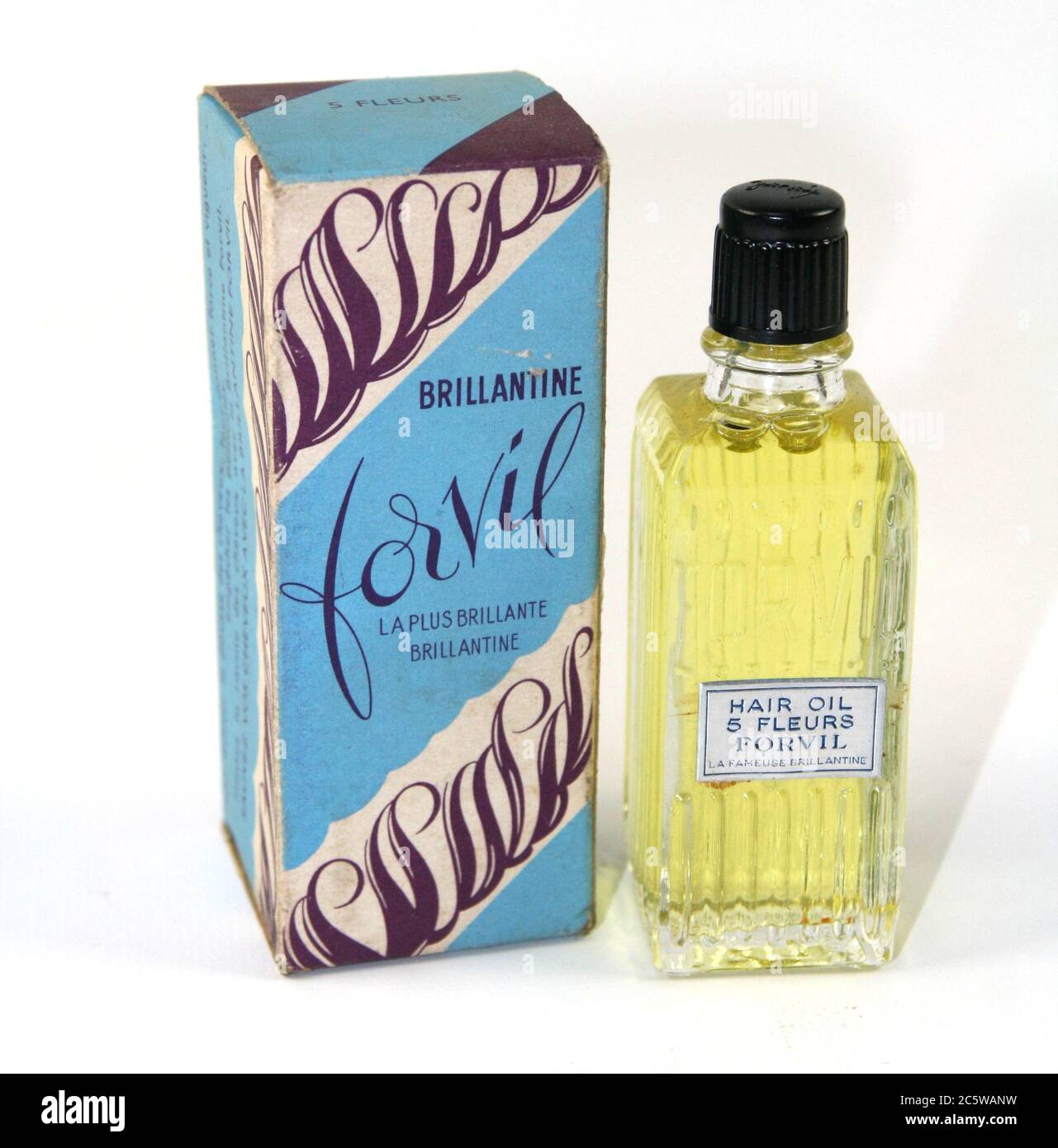 Flacon de brillantine Forvil vers 1950 / Forvil brillantine bottle ...