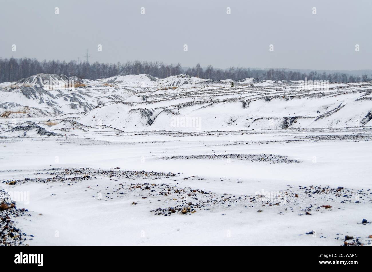 Winter landscape of snow desert Stock Photo - Alamy
