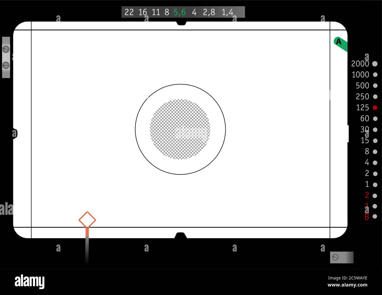 Classic SLR viewfinder, with free space for your pics, vector Stock ...