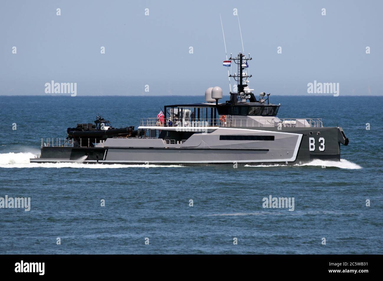 The yacht B3 will reach the port of Rotterdam on May 30, 2020 Stock ...