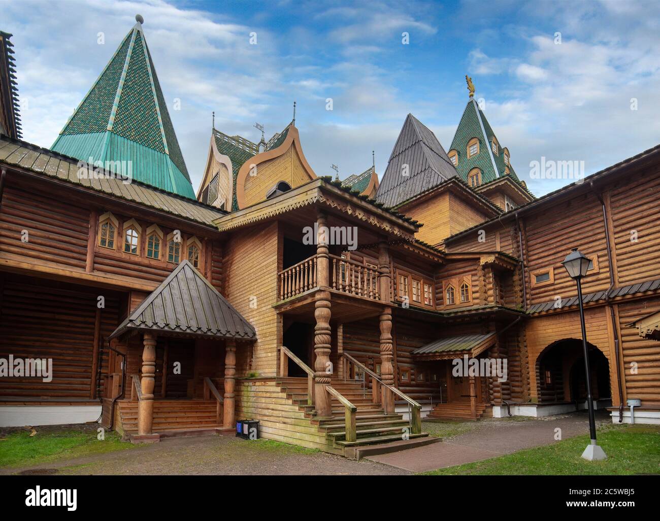 Moscow, Russia. Tsar Aleksey Mikhailovich wooden palace or castle ...