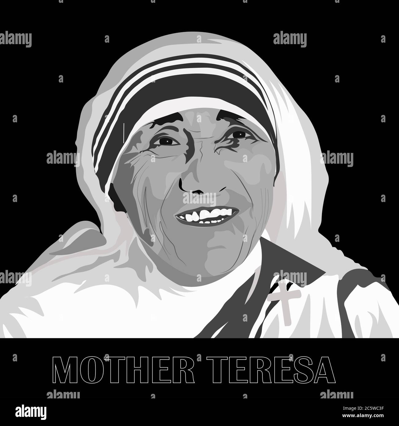 Portrait of Mother Teresa was an Albanian Roman Catholic nun and ...
