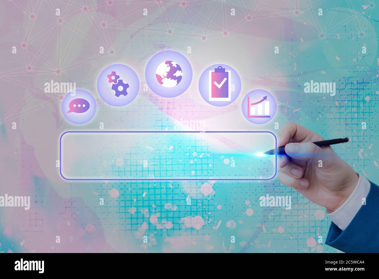 Information Digital Technology Network Connection Infographic Elements ...