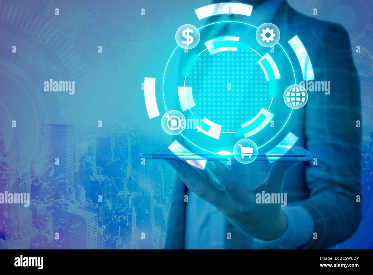 Information Digital Technology Network Connection Infographic Elements ...