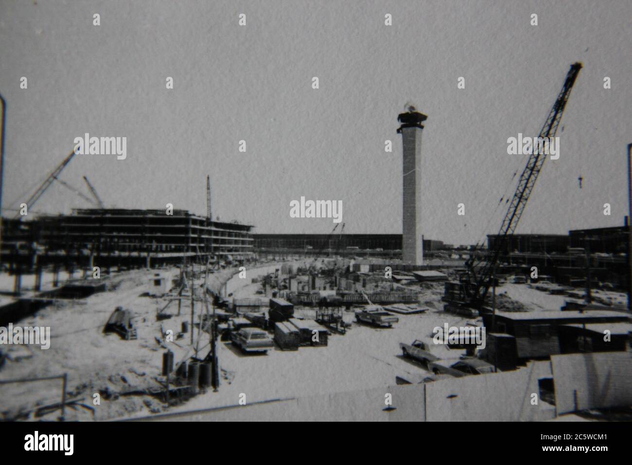 Fine 70s vintage black and white photography of the air traffic control ...