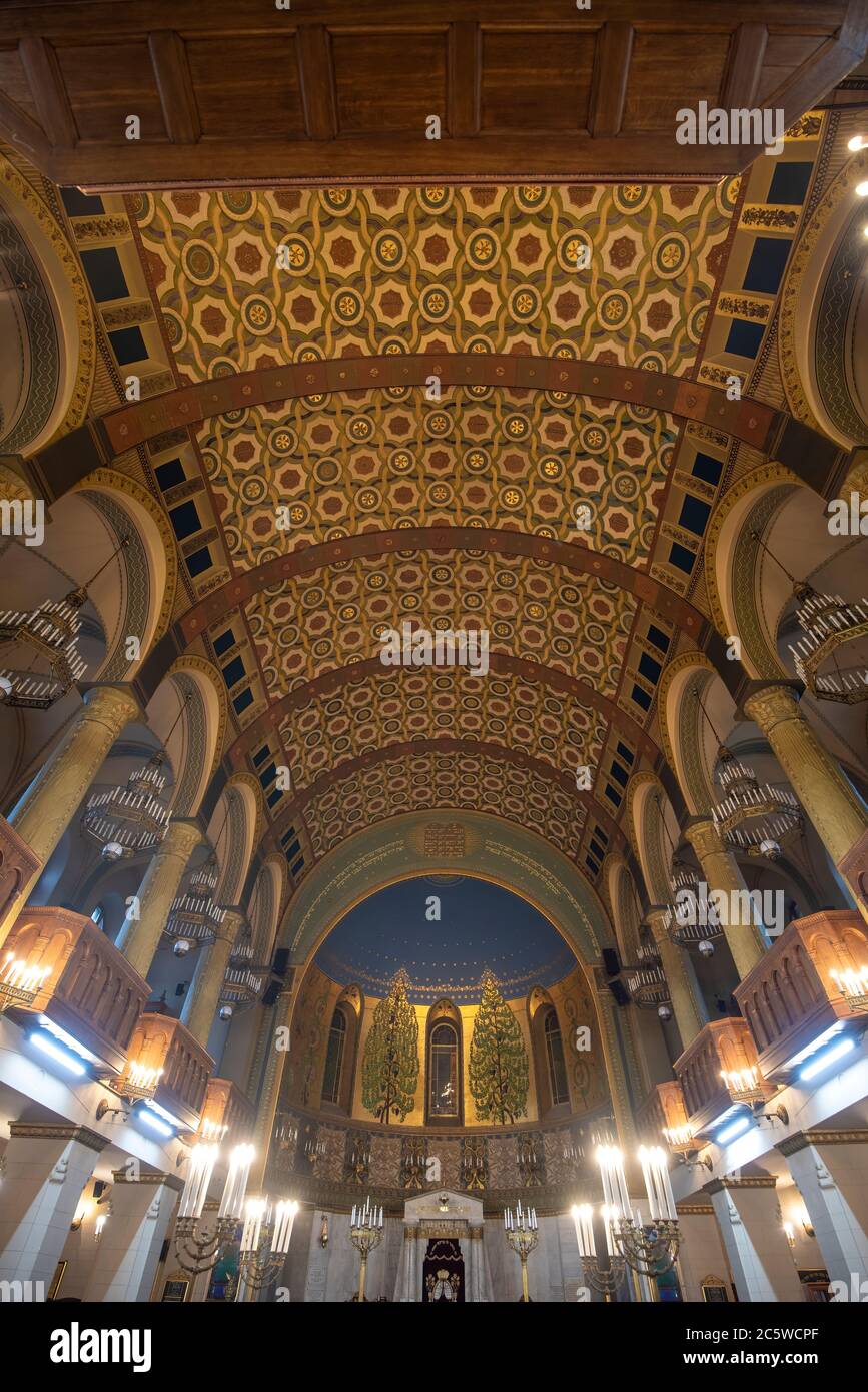 Moscow, Russia. The Choral Synagogue interior, the main synagogue in ...