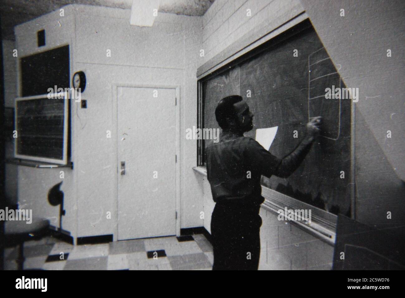Fine 70s vintage black and white lifestyle photography of a teacher ...