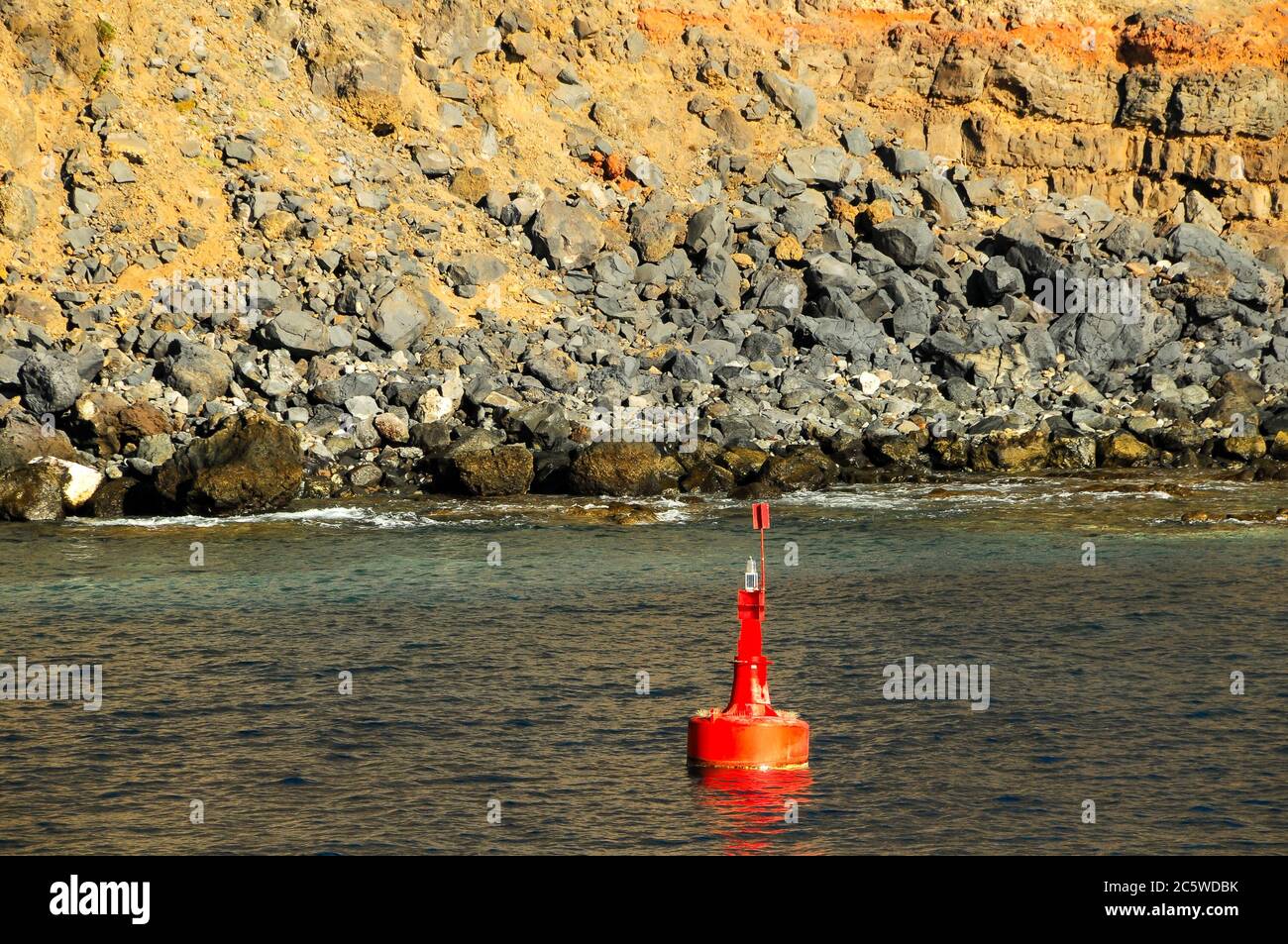 Floating Navigational Sign in a Canary Island Port Stock Photo - Alamy
