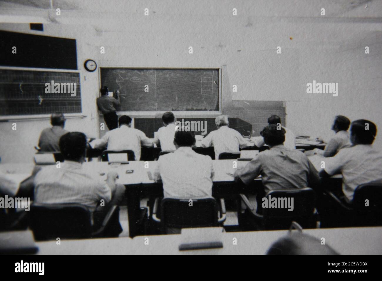 Fine 70s vintage black and white lifestyle photography of a teacher ...