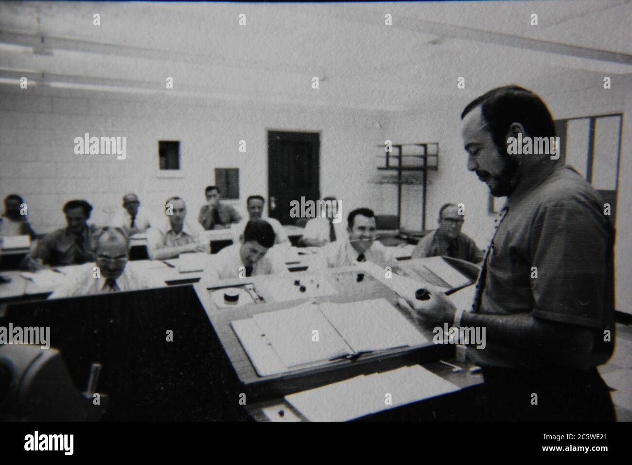 Fine 70s vintage black and white lifestyle photography of professional ...