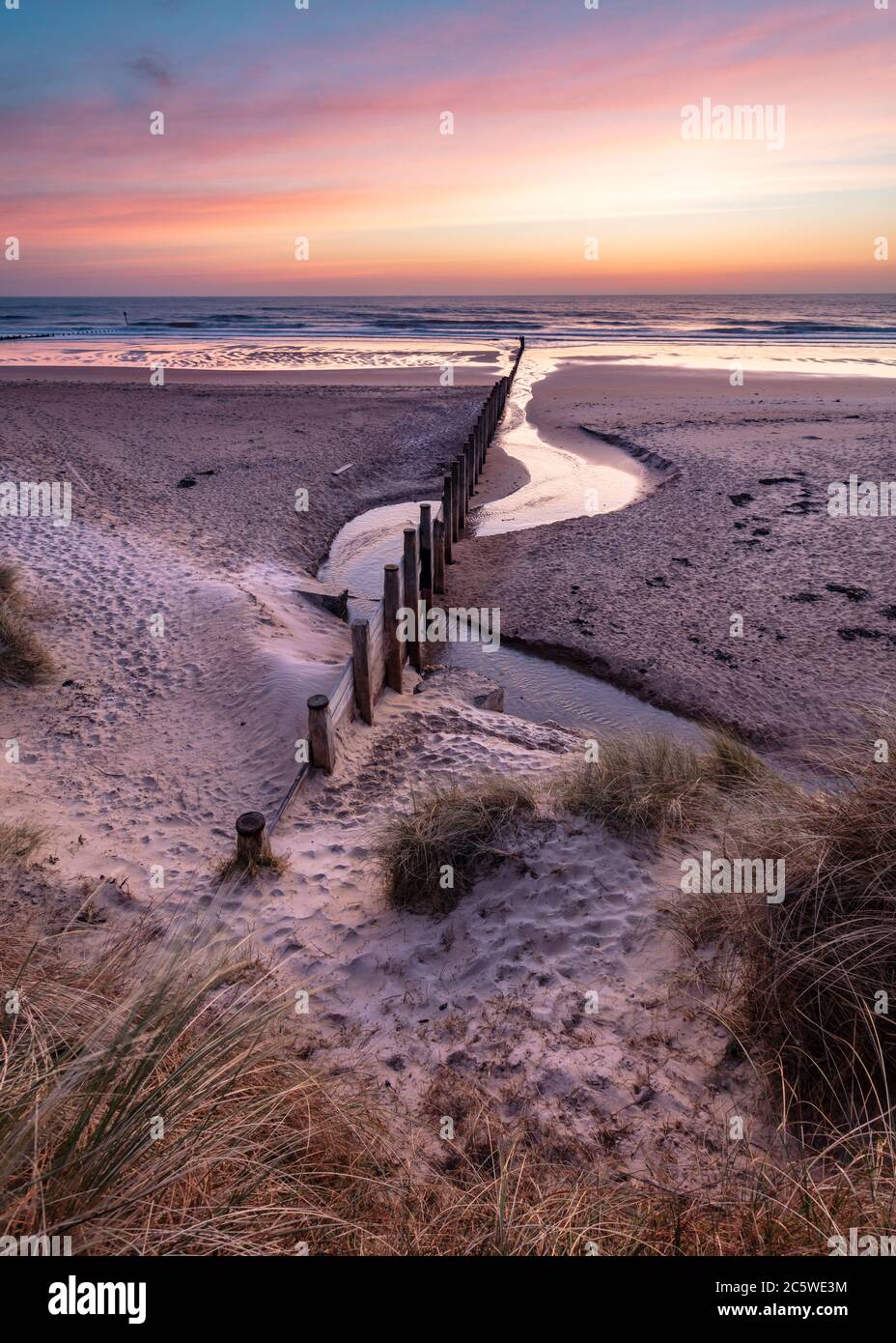 Sunrise at Blyth Beach, Northumberland, England, UK Stock Photo - Alamy