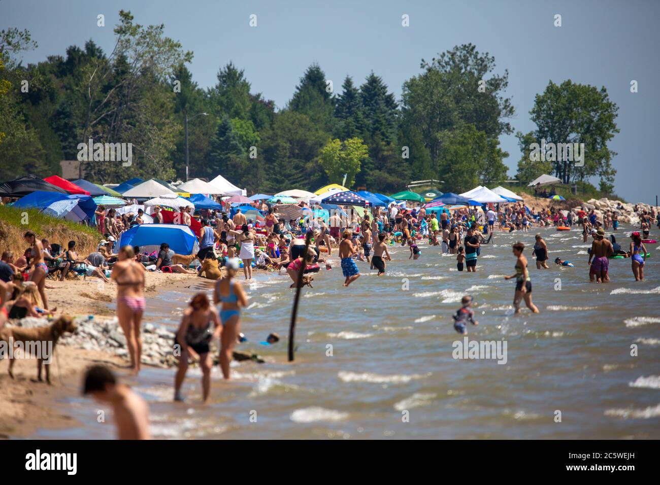 Two Rivers, Wisconsin, USA, July 4th, 2020, Point Beach in Neshotah ...