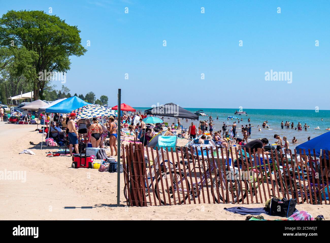 Two Rivers, Wisconsin, USA, July 4th, 2020, Point Beach in Neshotah ...