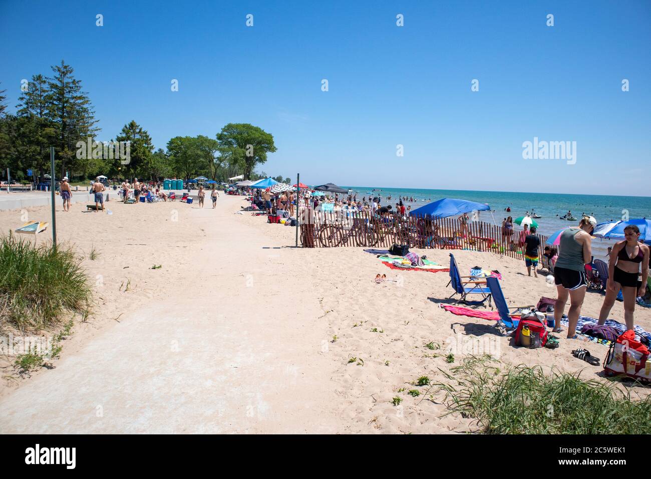 Two Rivers, Wisconsin, USA, July 4th, 2020, Point Beach in Neshotah ...