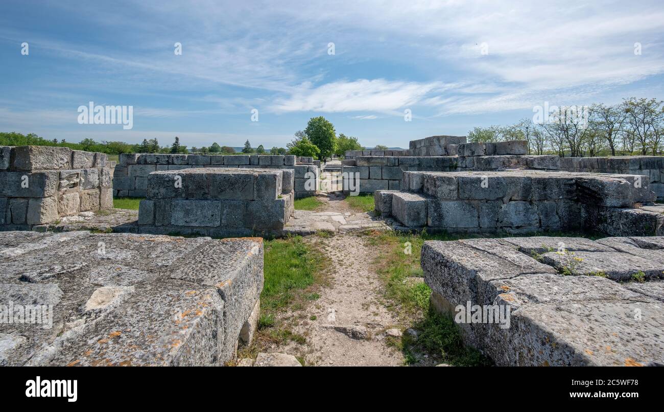 Pliska, Bulgaria. The Ruins of Pliska the medieval capital city of the ...