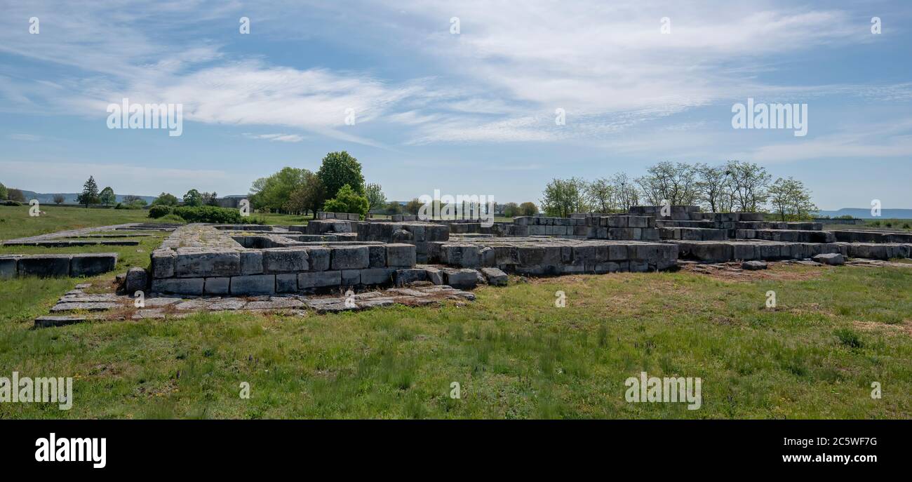 Pliska, Bulgaria. The Ruins of Pliska the medieval capital city of the ...