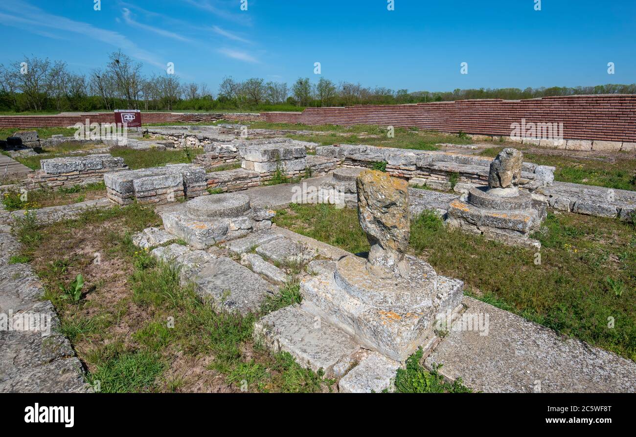 Pliska, Bulgaria. The Ruins of Pliska the medieval capital city of the ...
